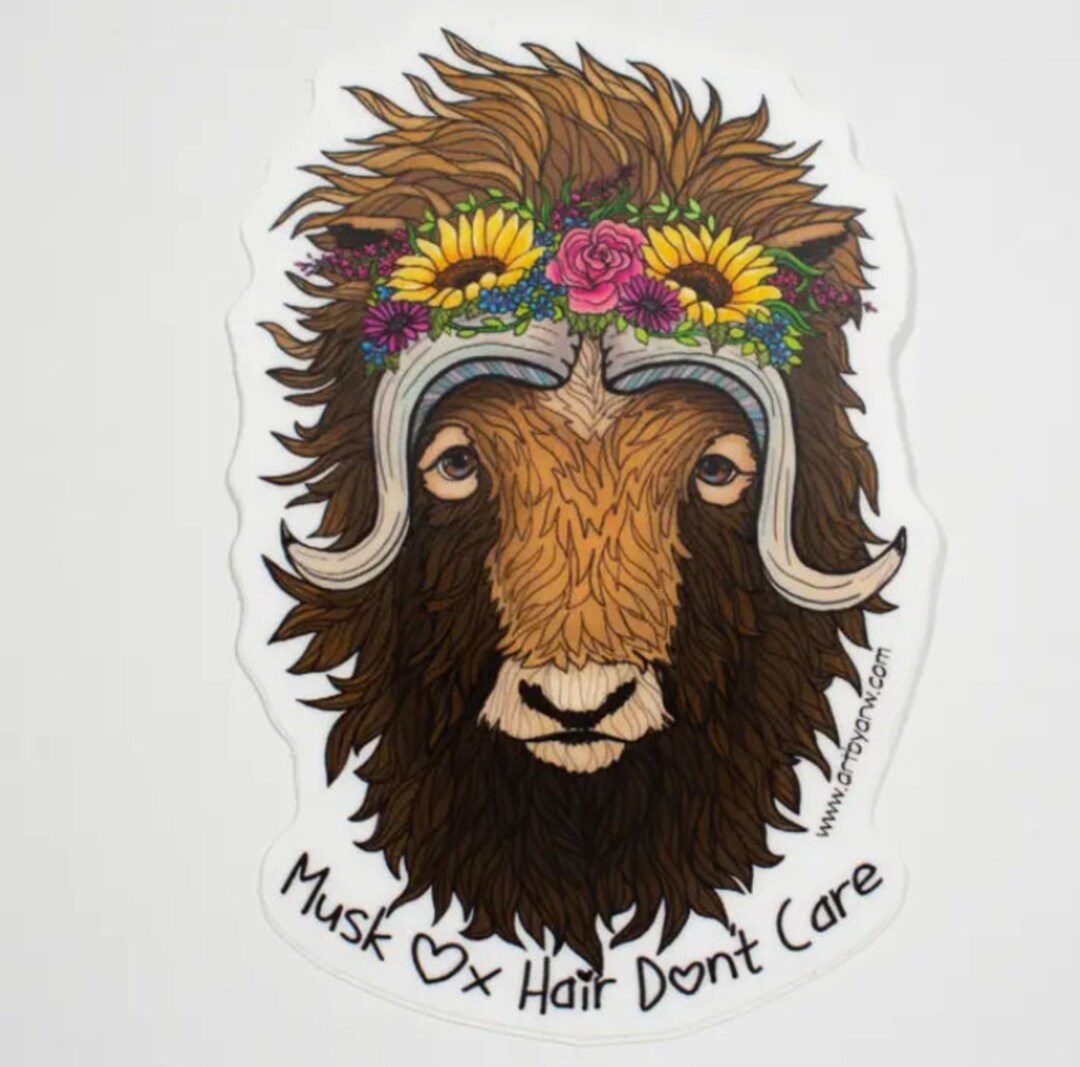 Musk Ox Hair Sticker - Etsy
