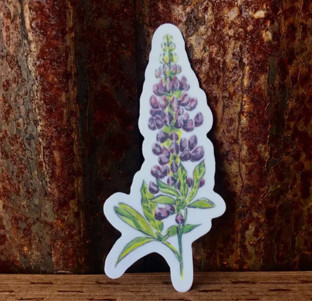 Lupine Fireweed Wildflower Vinyl Sticker - Etsy