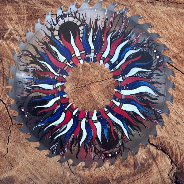 Hand Painted Saw Blades