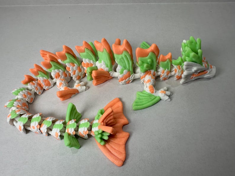 3D Printed Articulating Koi Fish Dragon – Elegant Fantasy Decor Gift - Etsy
