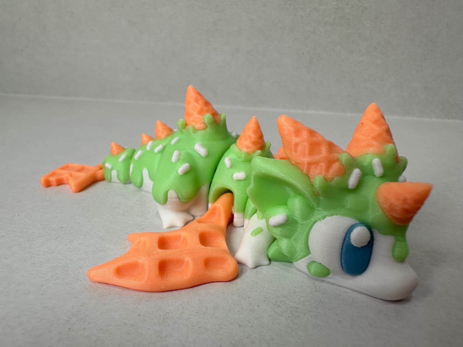 3D Printed Magnetic Ice Cream Dragon: Articulating Fantasy Decor - Etsy