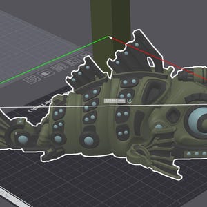 3D Printed Cyber Fish Decorative Figurine Fidget - Etsy