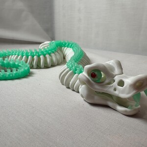 3D Printed Skeleton Snake Decorative Figurine Fidget - Etsy