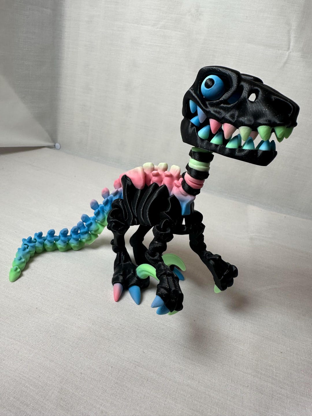 3D Printed Skeleton Raptor Decorative Figurine Fidget - Etsy