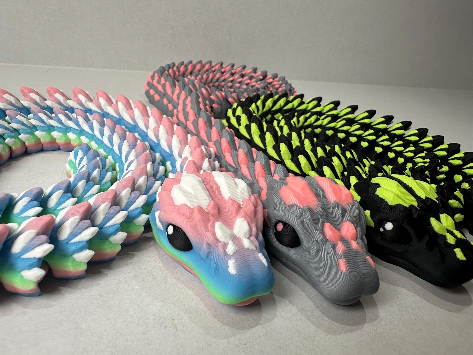 3D Printed Articulating Crystal Snake: Fantasy Decor Gift - Etsy