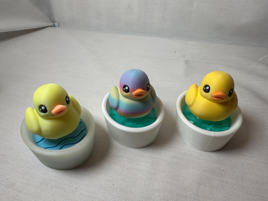 3D Printed Ducky in a Bathtub Clicker Fidget - Etsy