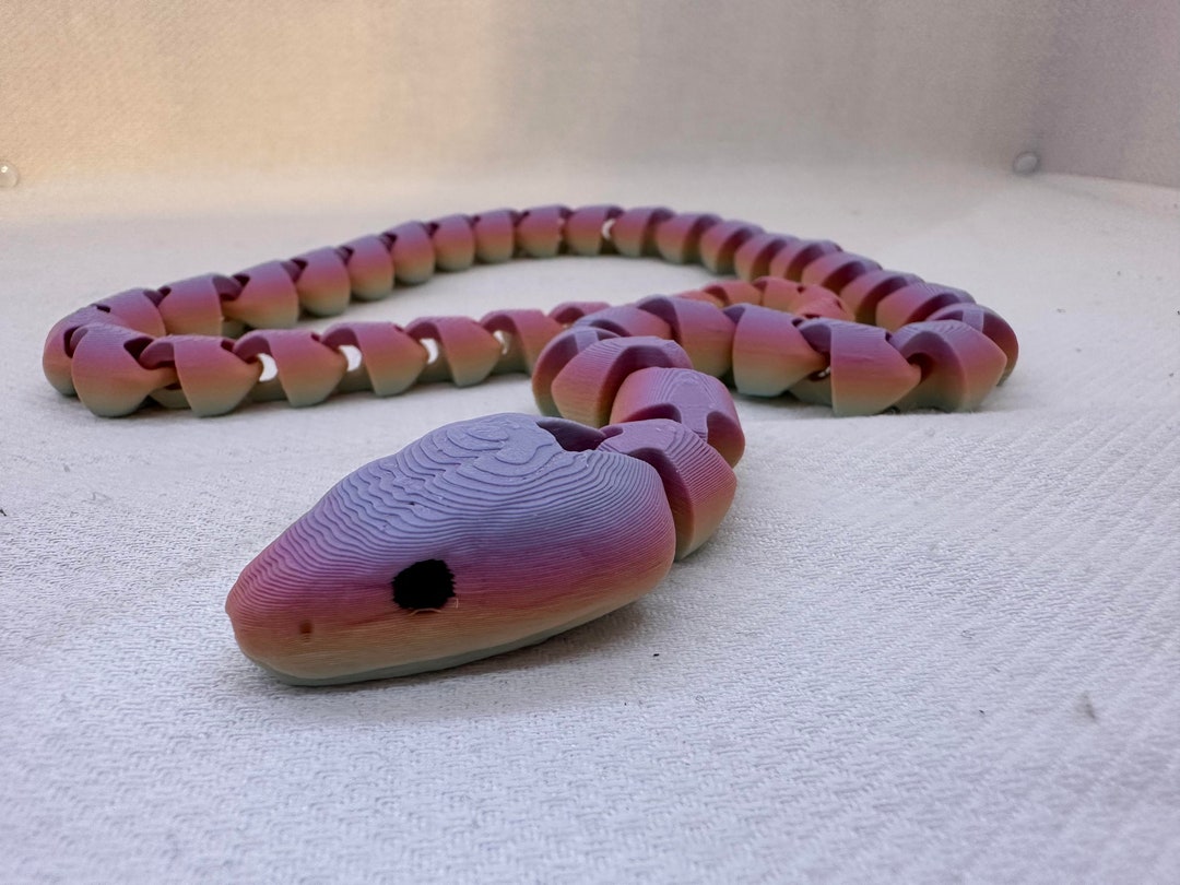 3D Printed Articulated Snake Fidget Toy - Etsy