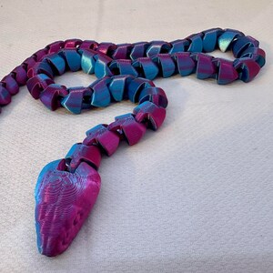 3D Printed Articulated Snake, Fidget Toy - Etsy