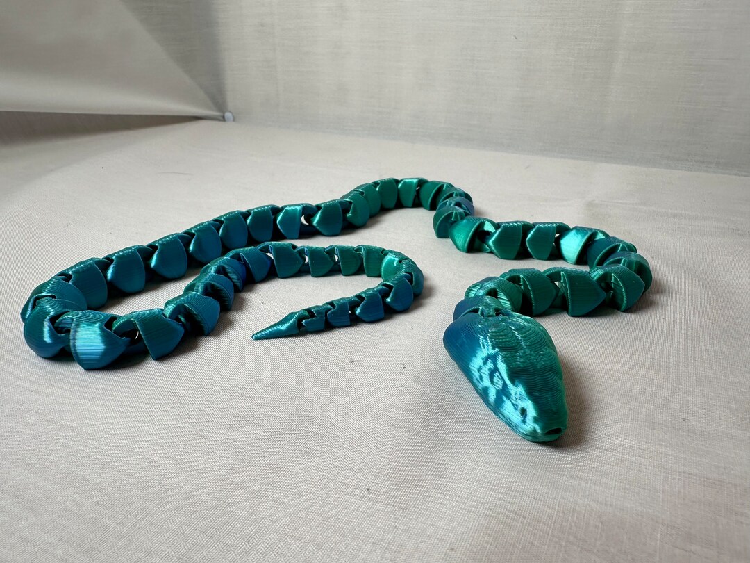 3D Printed Articulated Snake Fidget - Etsy