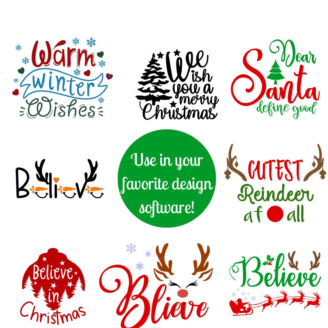 Christmas SVG Bundle Christmas SVG File Merry Christmas SVG - Etsy
