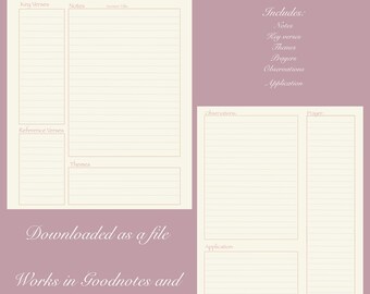 Preaching Sermon Notes Printable & Digital Templates, Instant Download ...