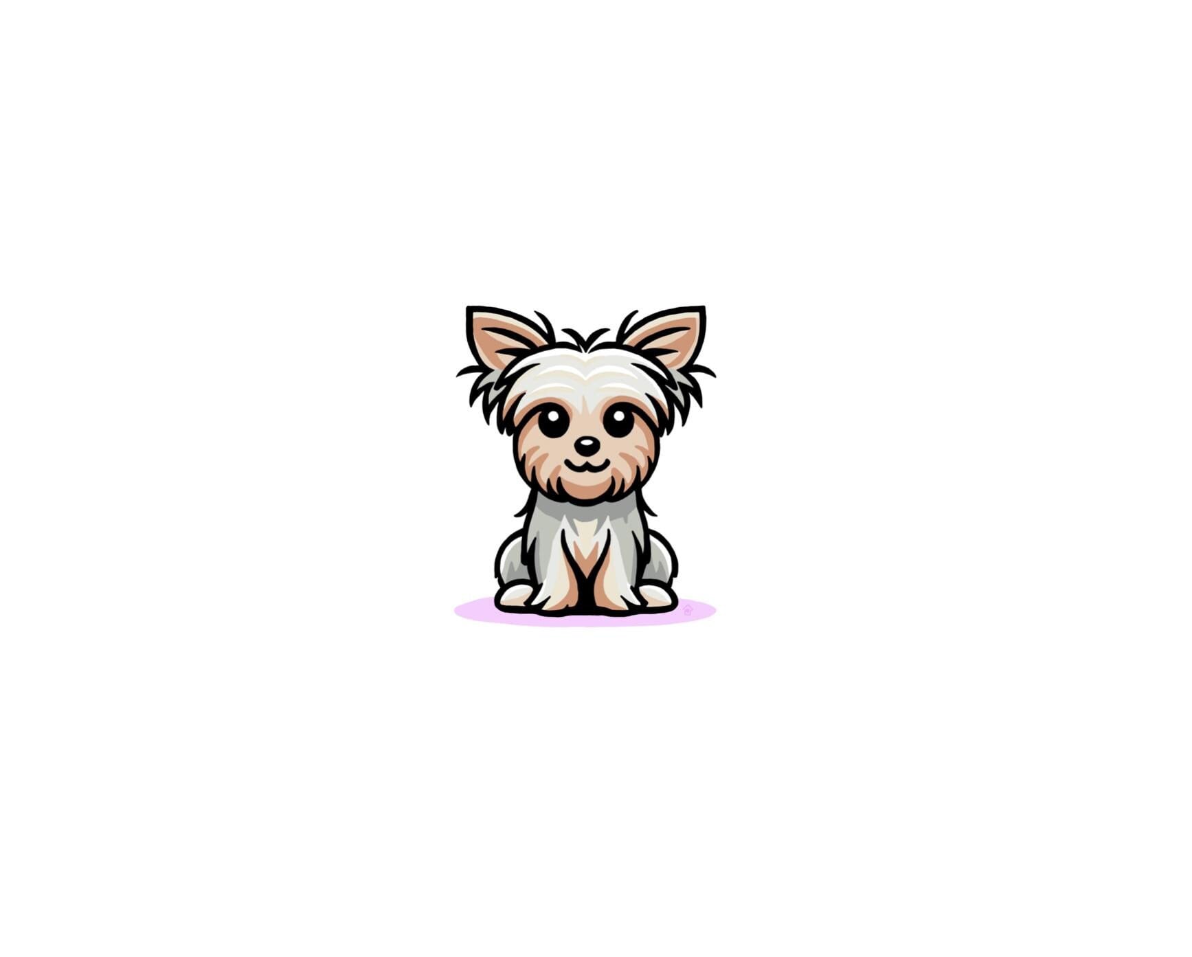 Adorable Yorkie Art | Digital Download | Yorkshire Terrier Drawing - Etsy