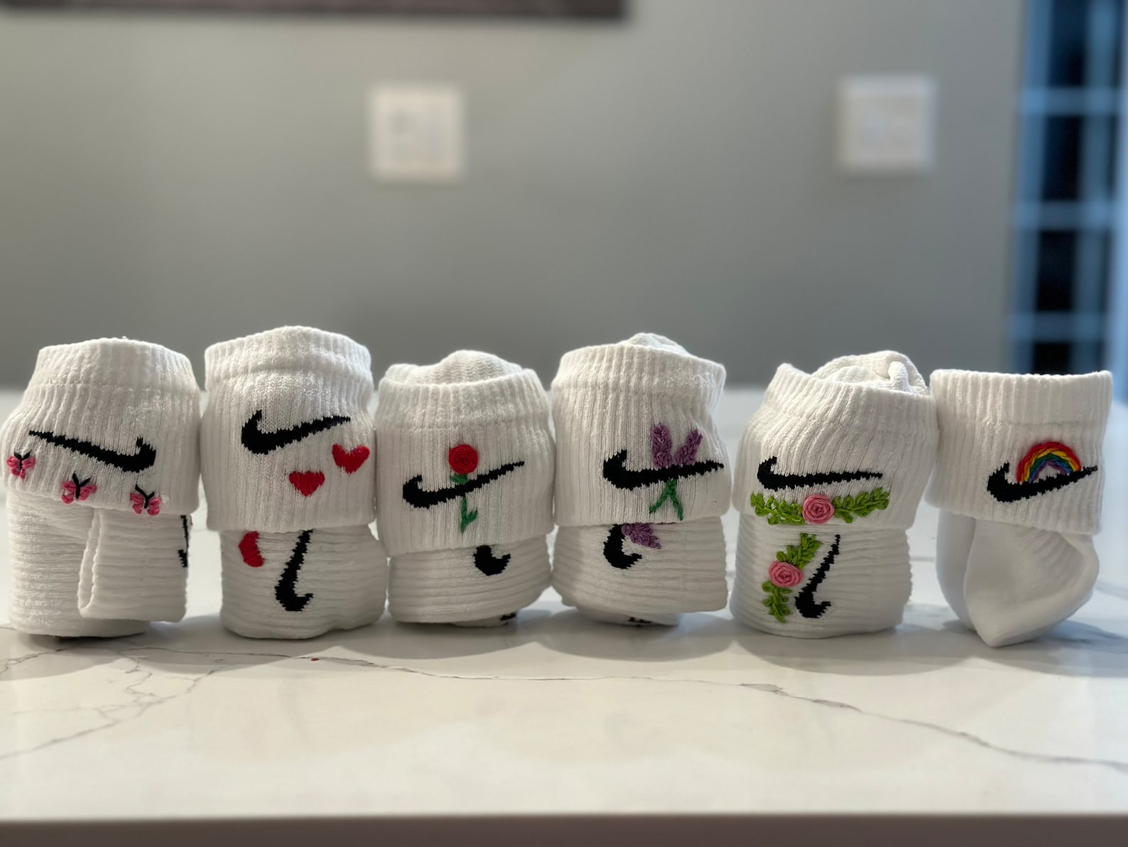 Nike Embroidered Socks/ Customized Socks - Etsy