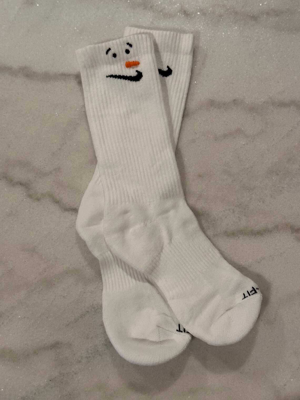 Nike Snowman Embroidered Socks - Etsy