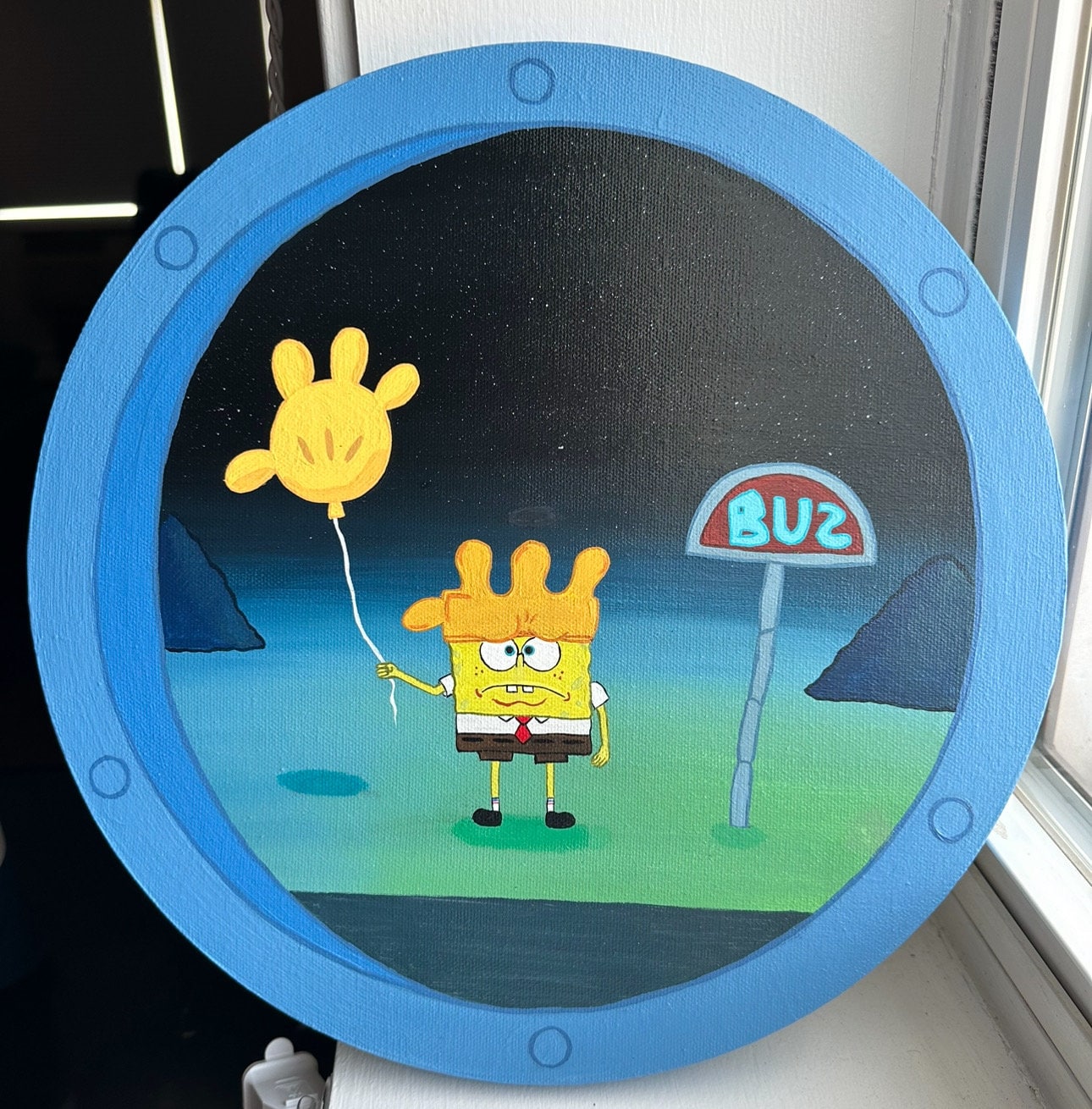 Custom Hand-painted Cartoon Underwater Window - Etsy