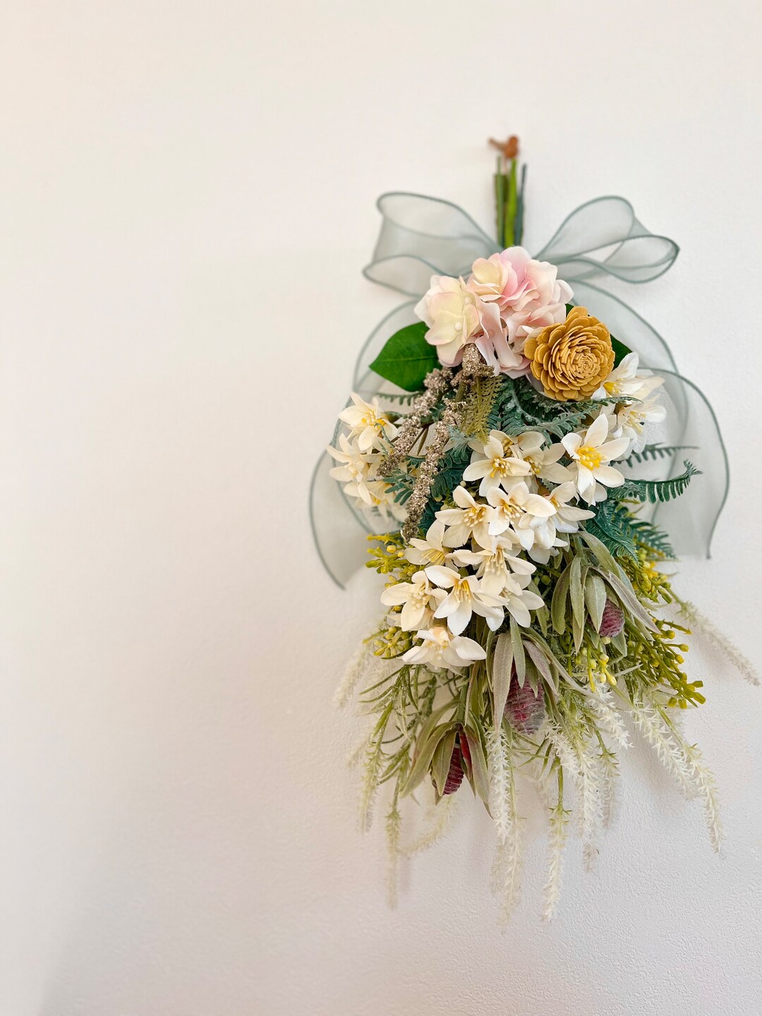 Flower Swag, Greenery Swag, Swag for Room, Spring Summer Swag, Mother's ...