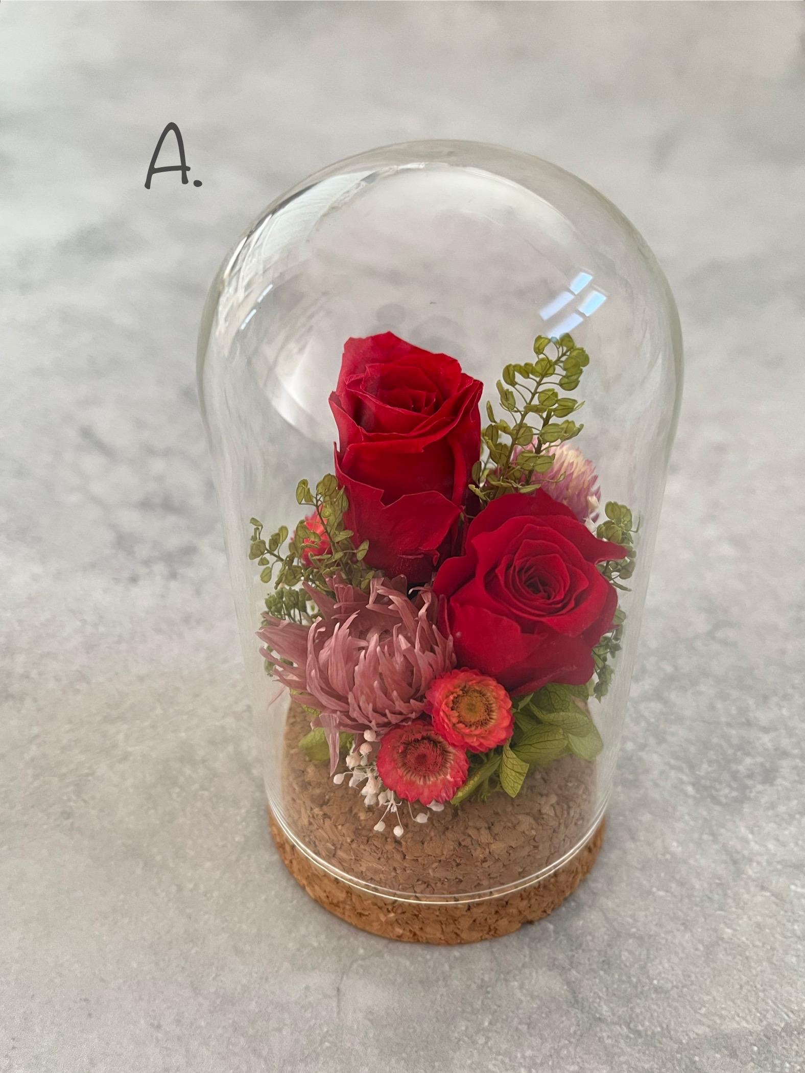 Personalized Message Preserved Rose Glass Dome, Birthday, Wedding ...