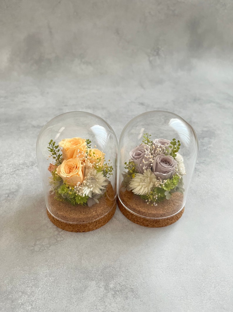 Personalized Message Preserved Rose Glass Dome, Birthday, Wedding ...