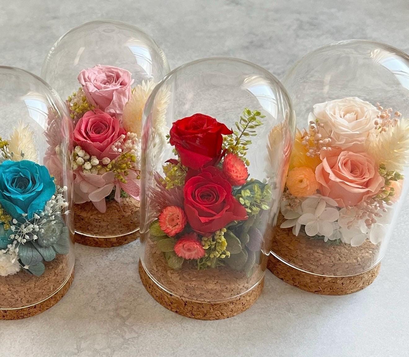 Personalized Message Preserved Rose Glass Dome, Custom Forever Flower ...