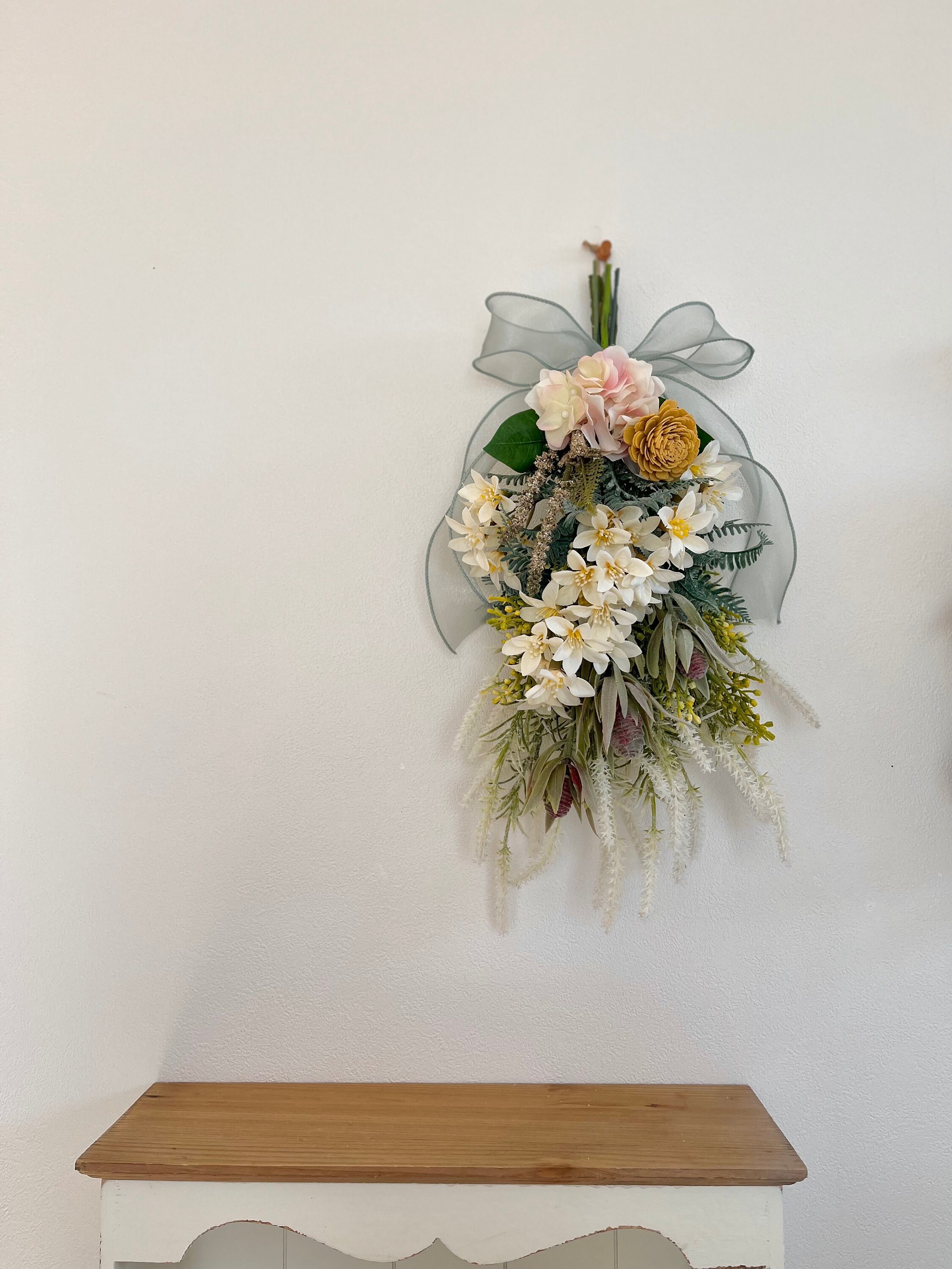 Flower Swag, Greenery Swag, Swag for Room, Spring Summer Swag, Mother's ...