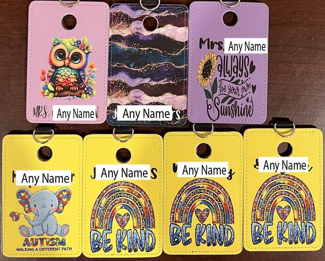 Alarm ID Badge Holder, Alarm Holder Key Ring, Vertical ID Card Case ...