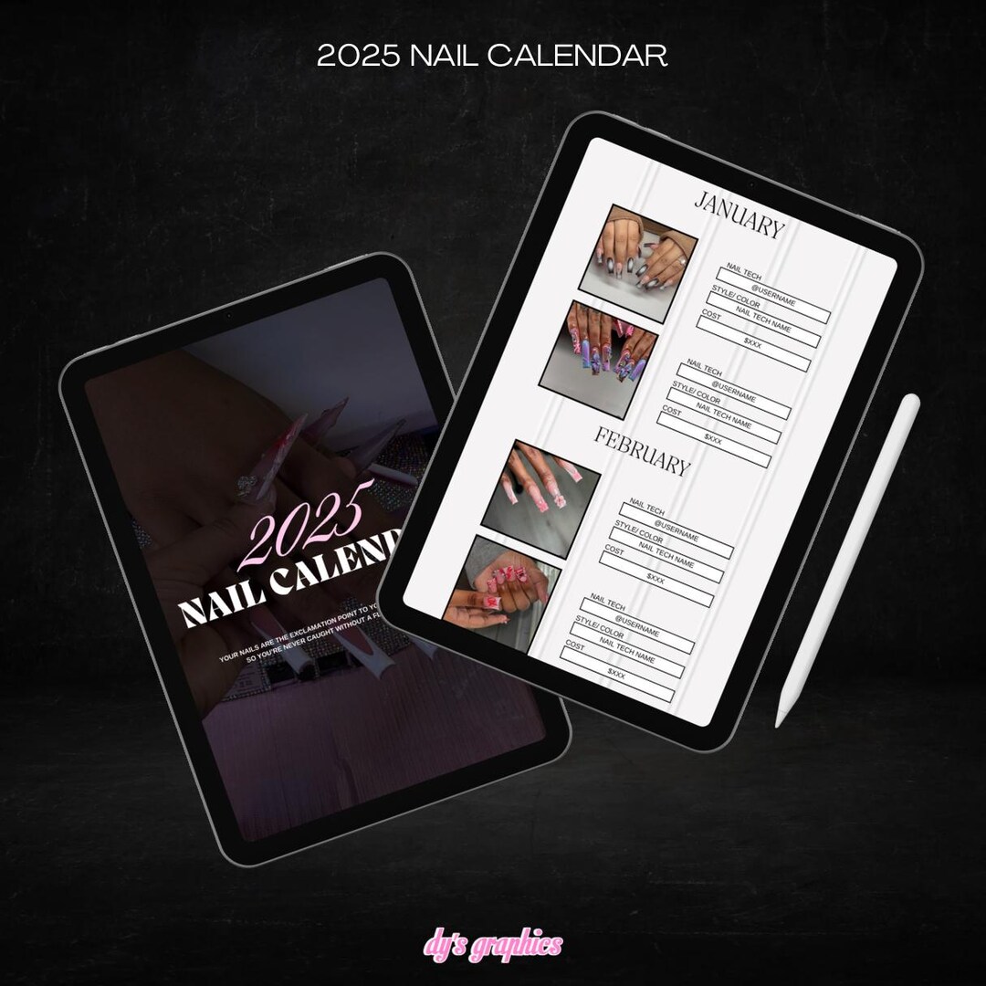 2025 NAIL CALENDAR - Etsy