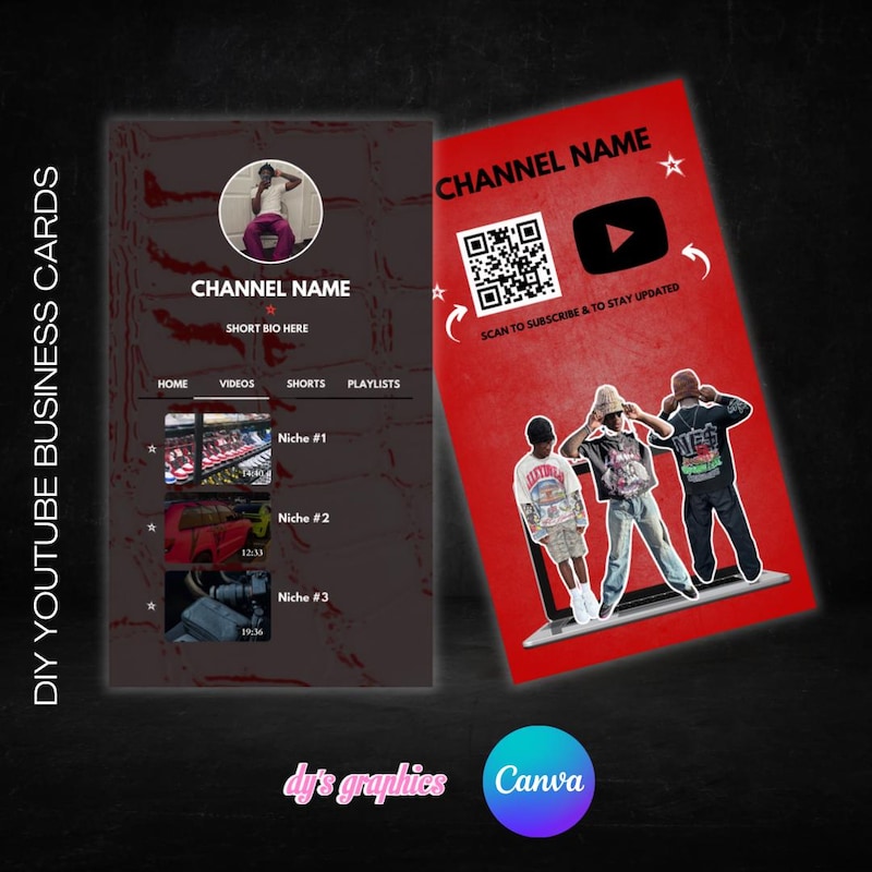 Youtube Channel Cards - Etsy Denmark
