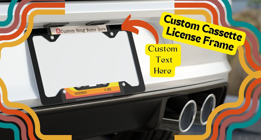 Custom Cassette Mix Tape/song Metal License Plate Frame - Etsy