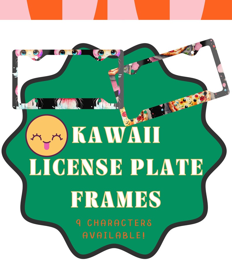 Kawaii Octopus Metal License Plate Frame - Etsy