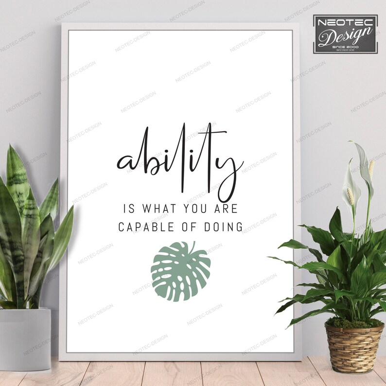 SET OF 3 POSTERS Inspirational Quote Ability Motivation - Etsy