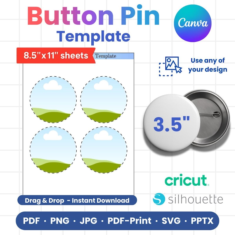 58 Mm Badge Template - Etsy