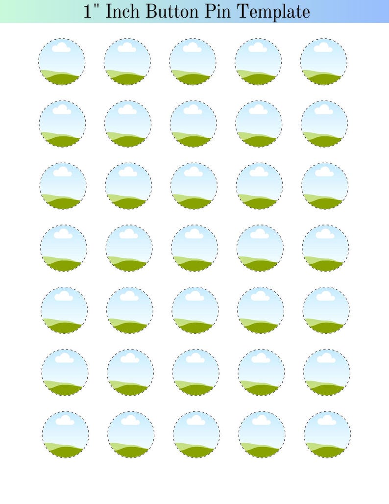 1" Button Pin Template, Button Pin Svg, Button Pin Blank, Sublimation ...