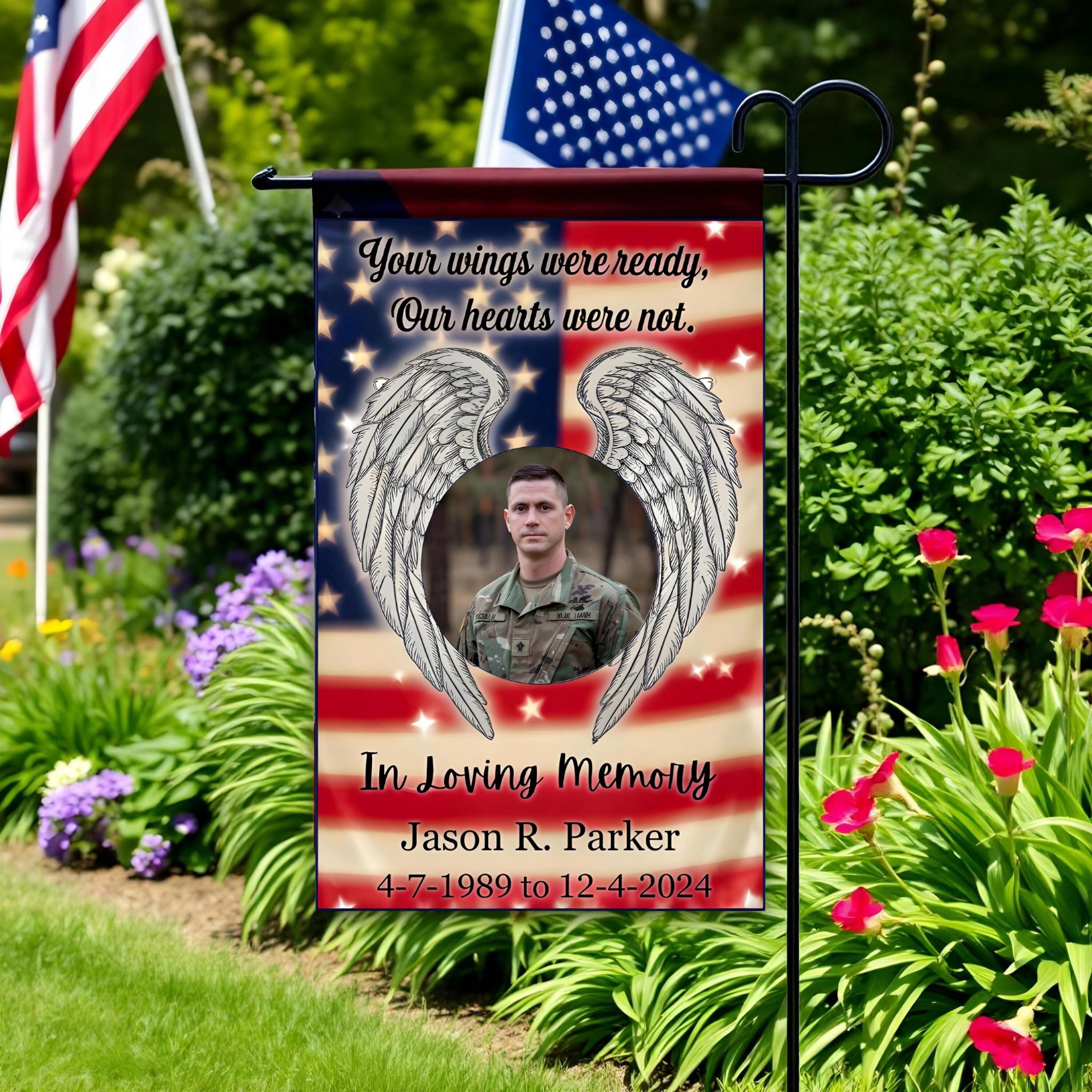 Army Memorial Garden Flag Svg Png 12x18template,in Loving Memory Svg,we ...