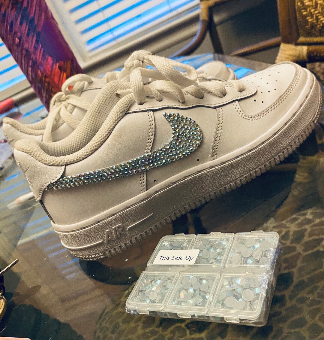 BLING Nike Air Force 1s Bejeweled - Etsy