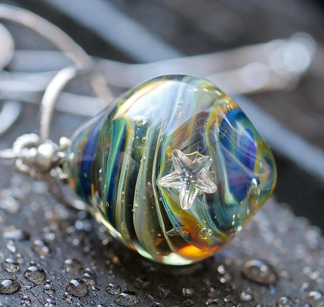 Celestial Amulet Crystal Necklace Glass Art - Etsy