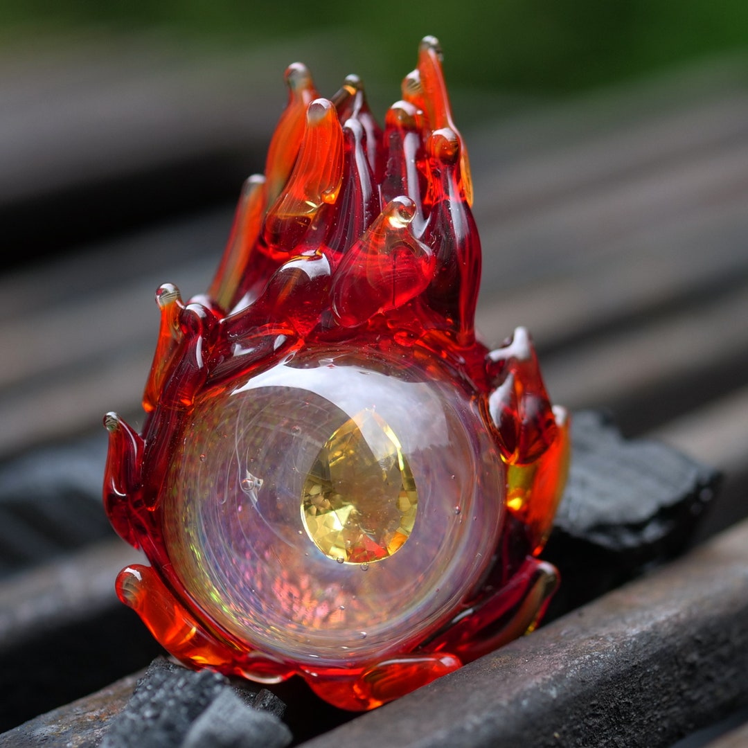 Phoenix Talisman Crystal Necklace – Handmade Glass Art Fantasy ...