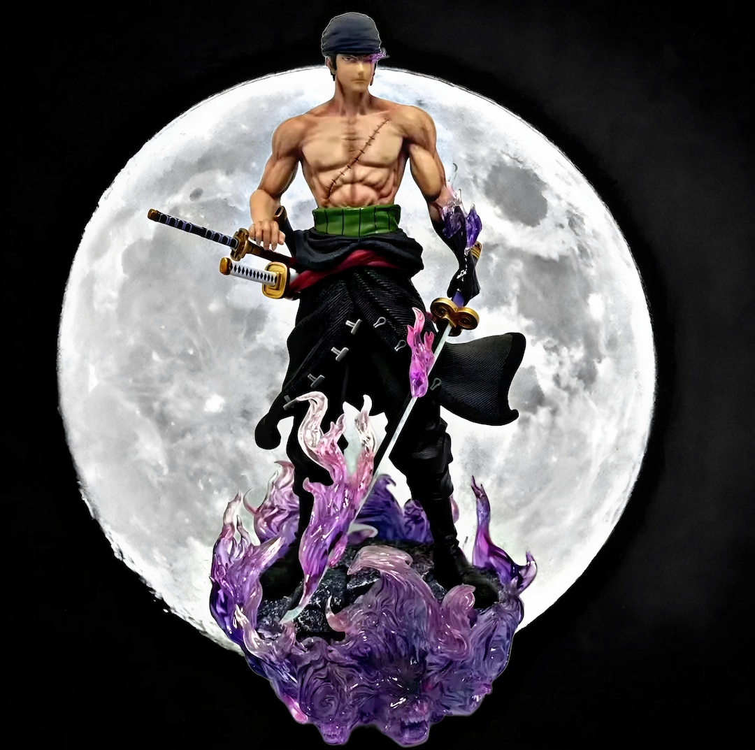 Anime One Piece Demon Roronoa Zoro Post Time Skip Action - Etsy