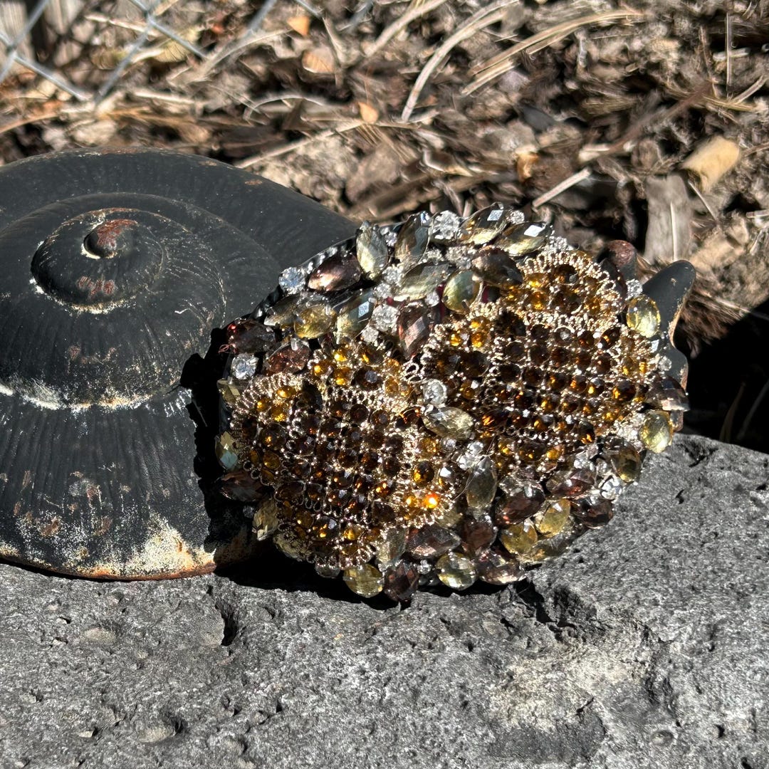 Brown and Amber Crystal Belt Buckle - Etsy
