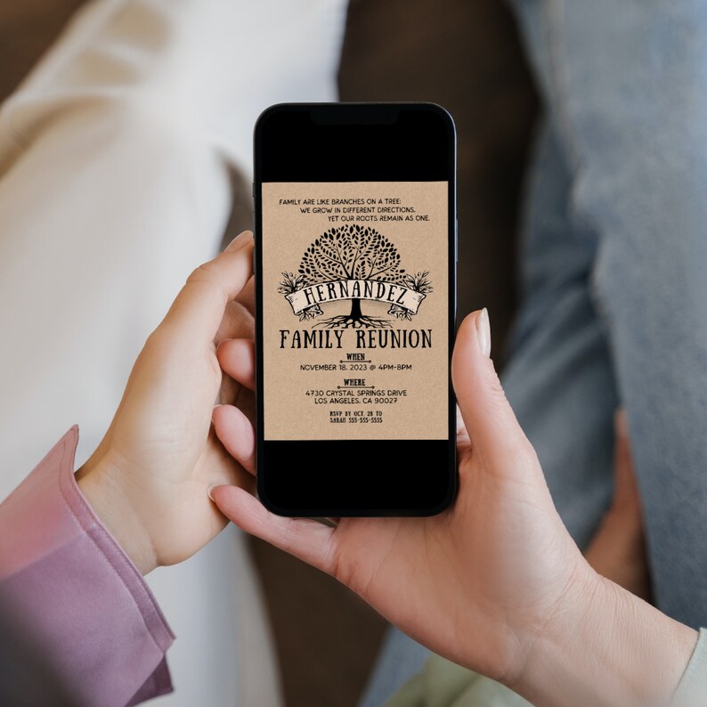 Family Reunion Editable Invitation Template, Customizable Family ...