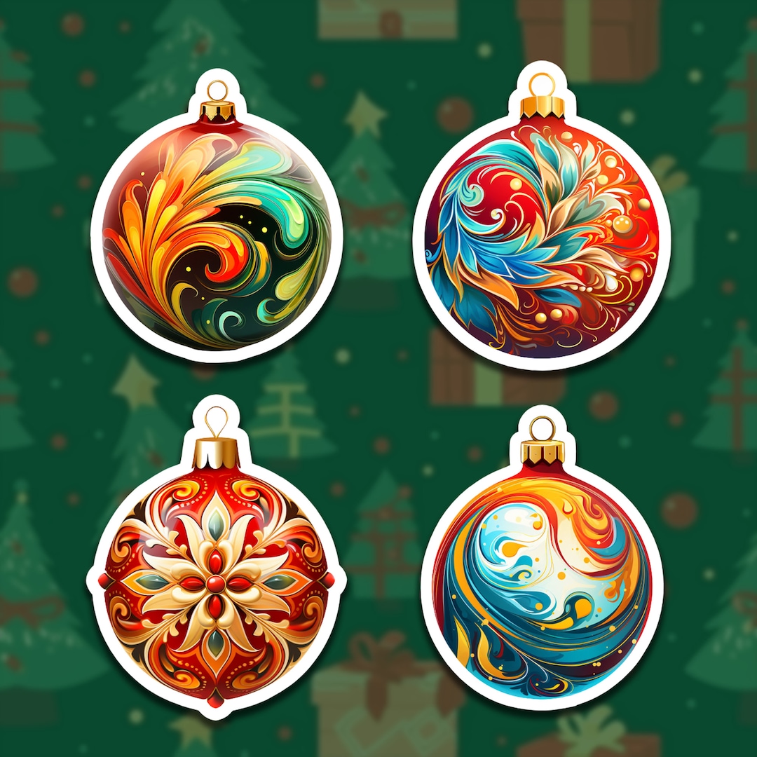 Artsy Abstract Christmas Ornaments - Etsy