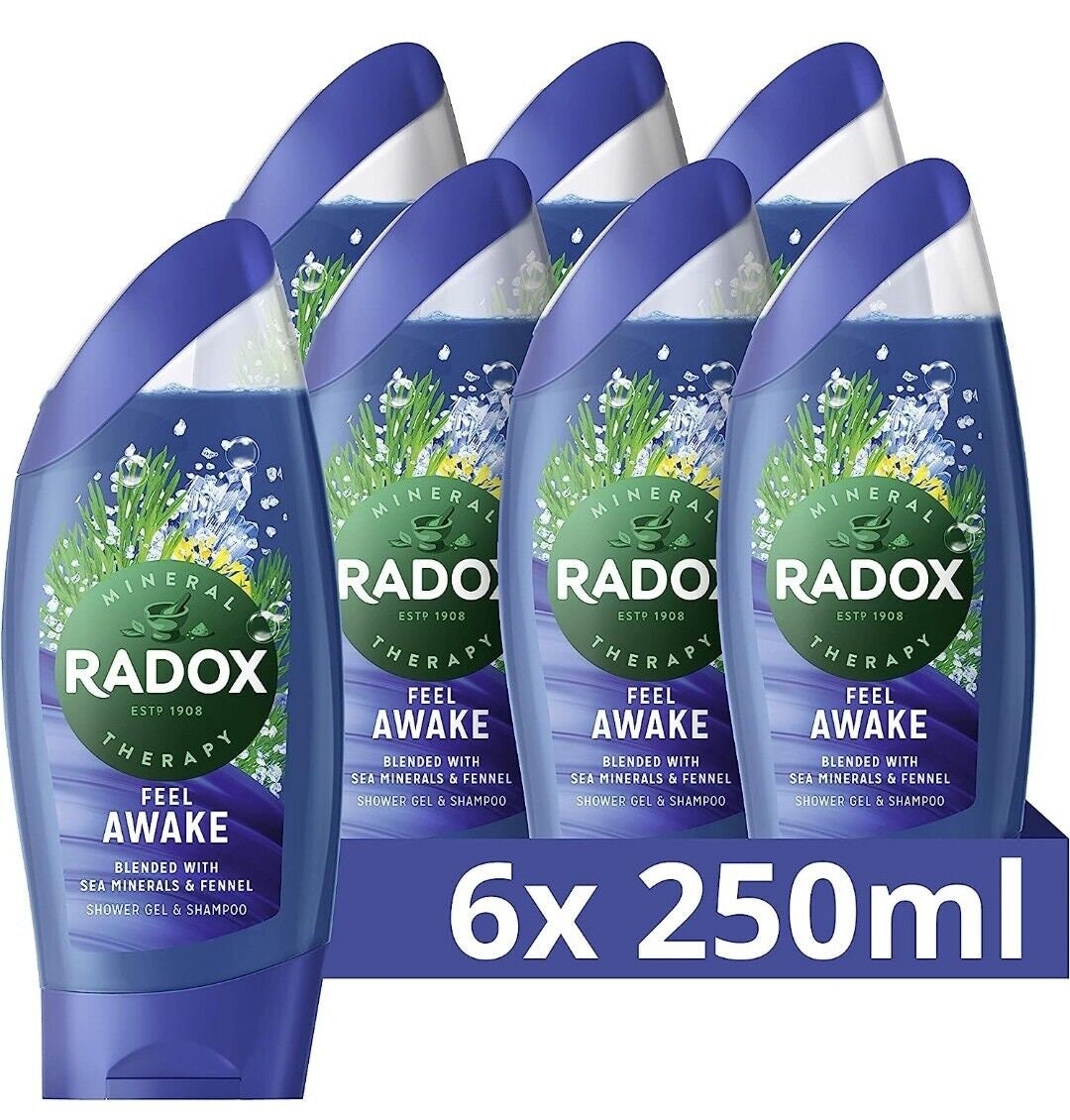 Radox Feel Awake 2 in 1 Shower Gel and Shampoo for Men 250ml - Etsy