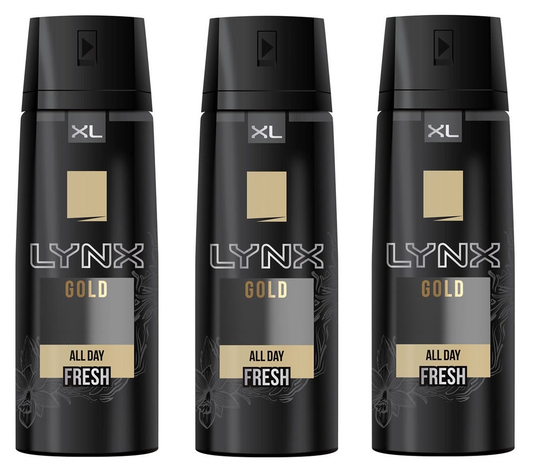3 X Lynx Gold Mens Body Spray Deodorant 200ml - Etsy