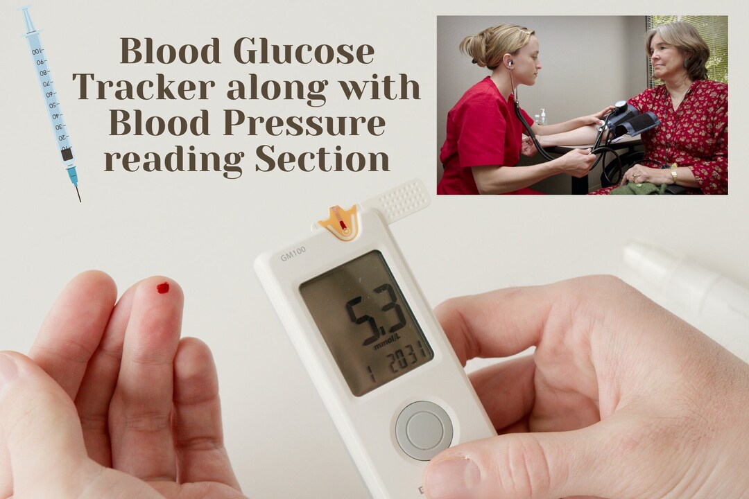 Blood Glucose Tracker Blood Glucose Log Blood Glucose Log With BP ...