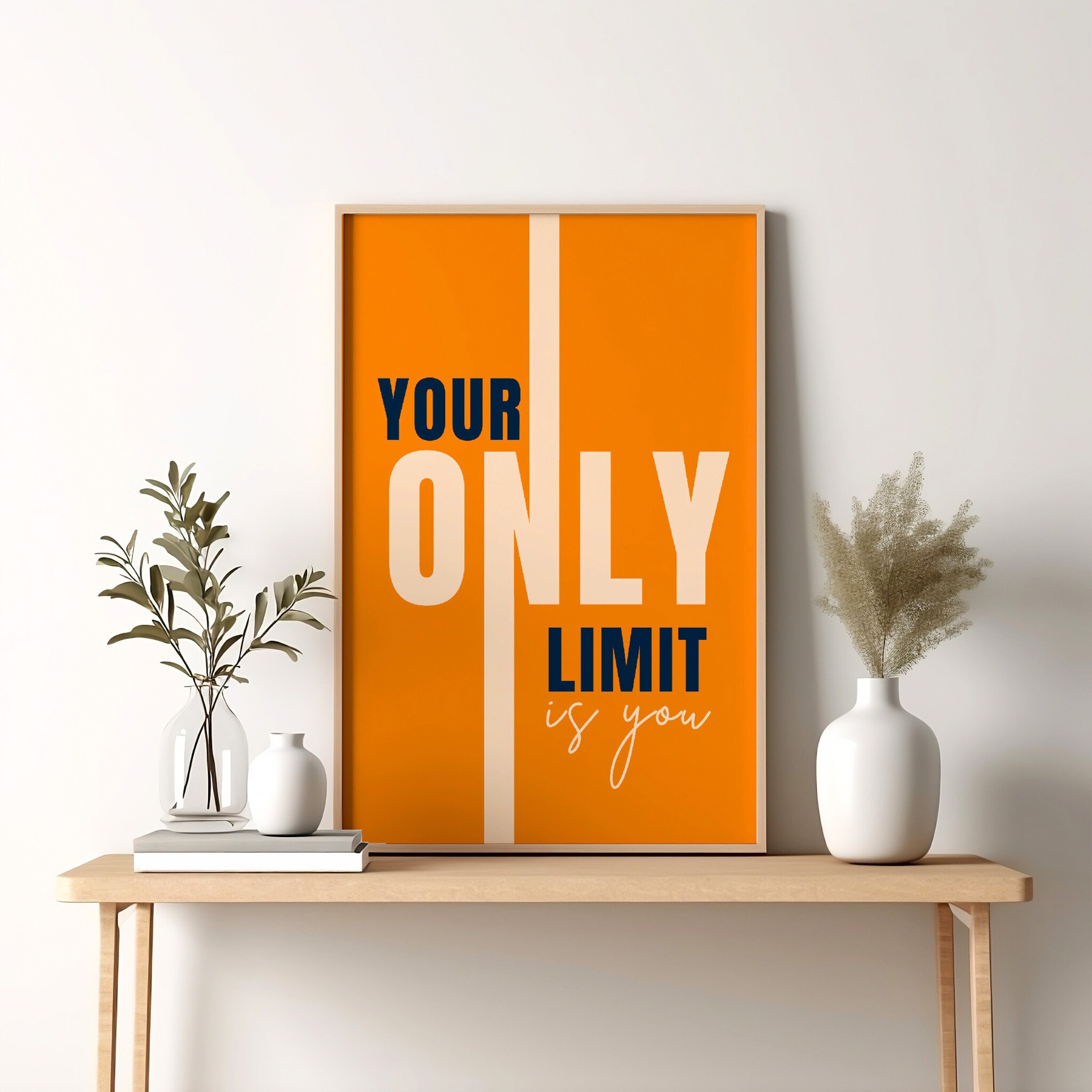 Your Only Limit is You Poster, Motivational Poster, Framed Poster ...