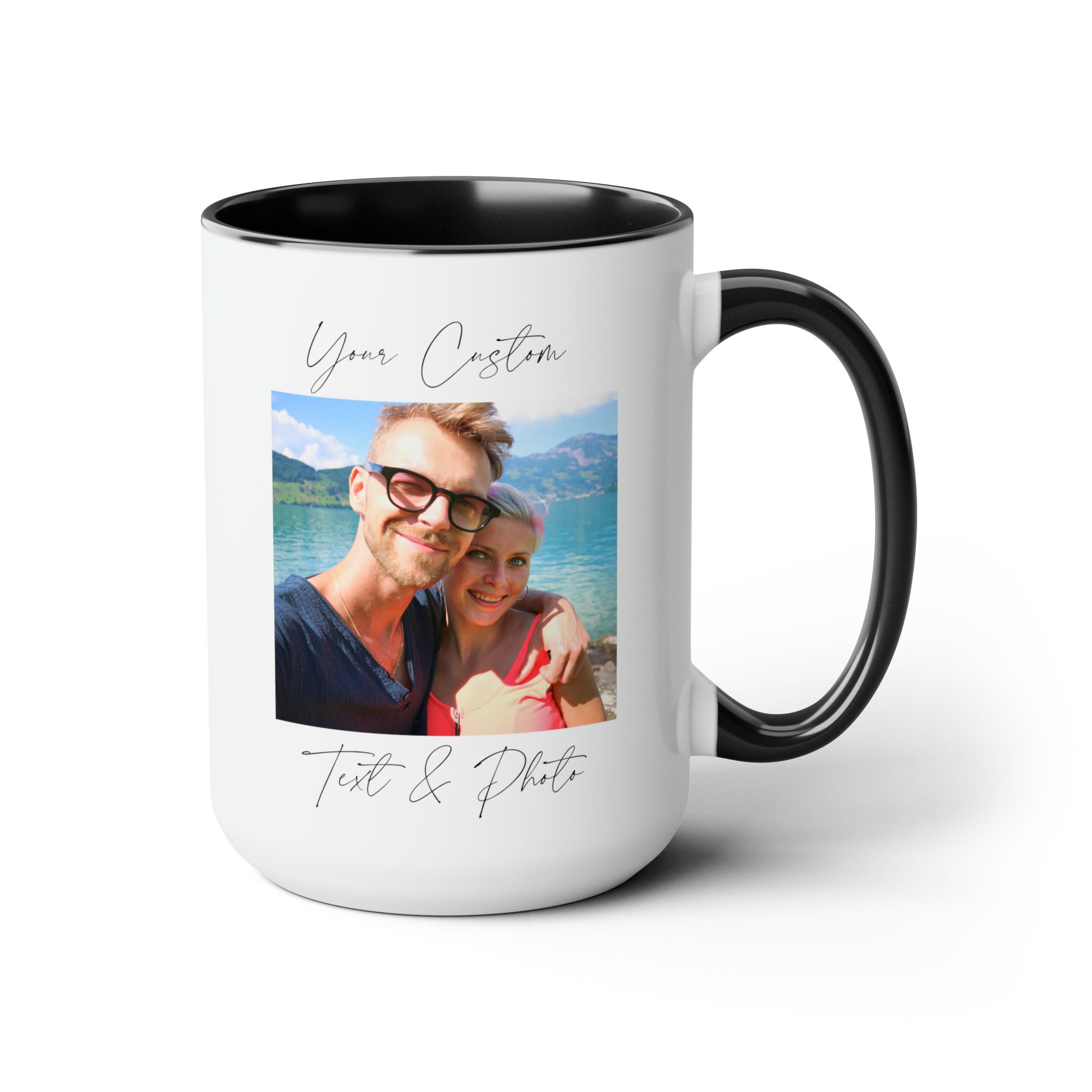 Personalized Photo Coffee Mug, Custom Text Mug, Personalized ...