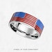 Stainless Steel Mens USA American Flag Ring Band American Flag Ring Men ...