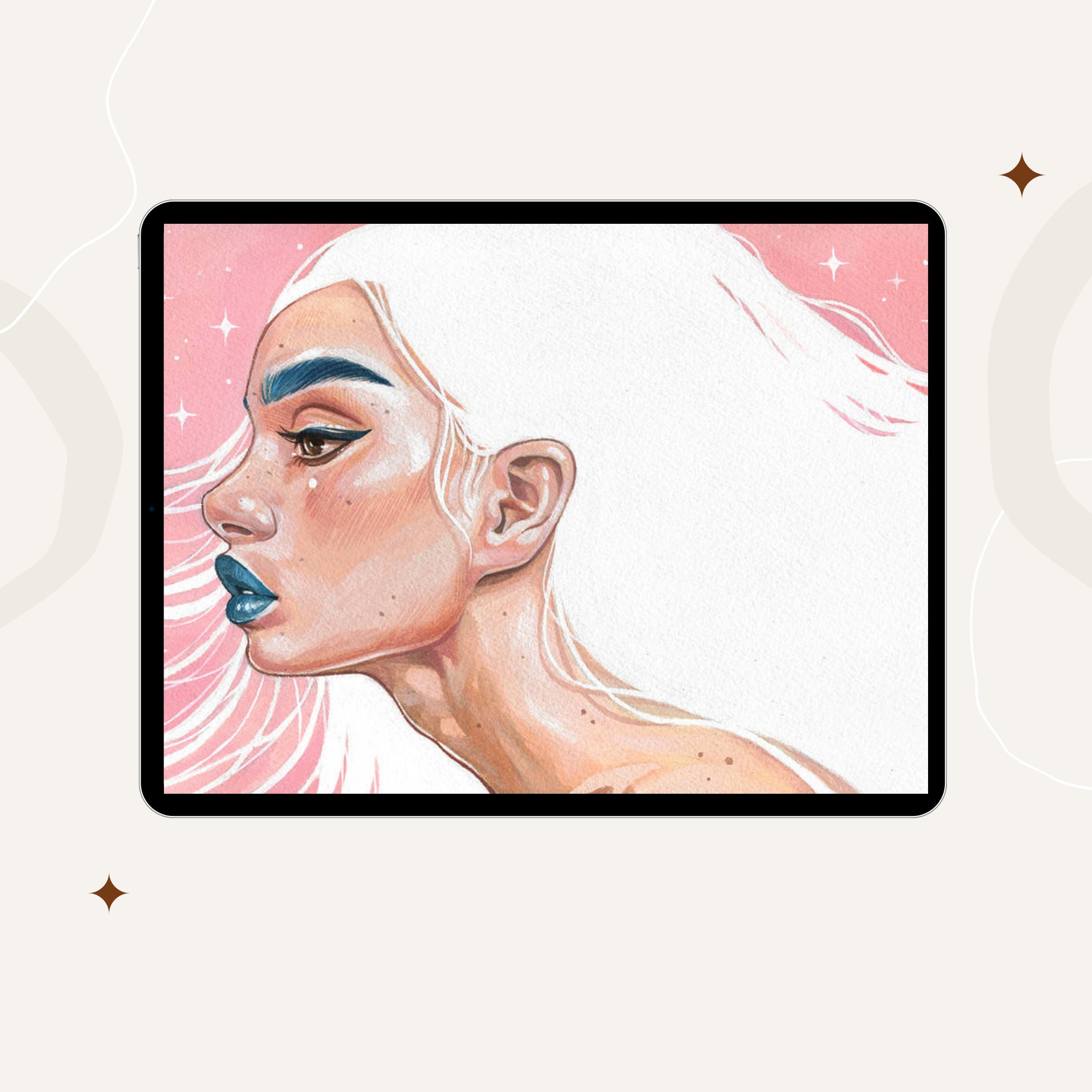 Procreate Realistic Gouache Brushes, Gouache Procreate Brush Set, Paper ...