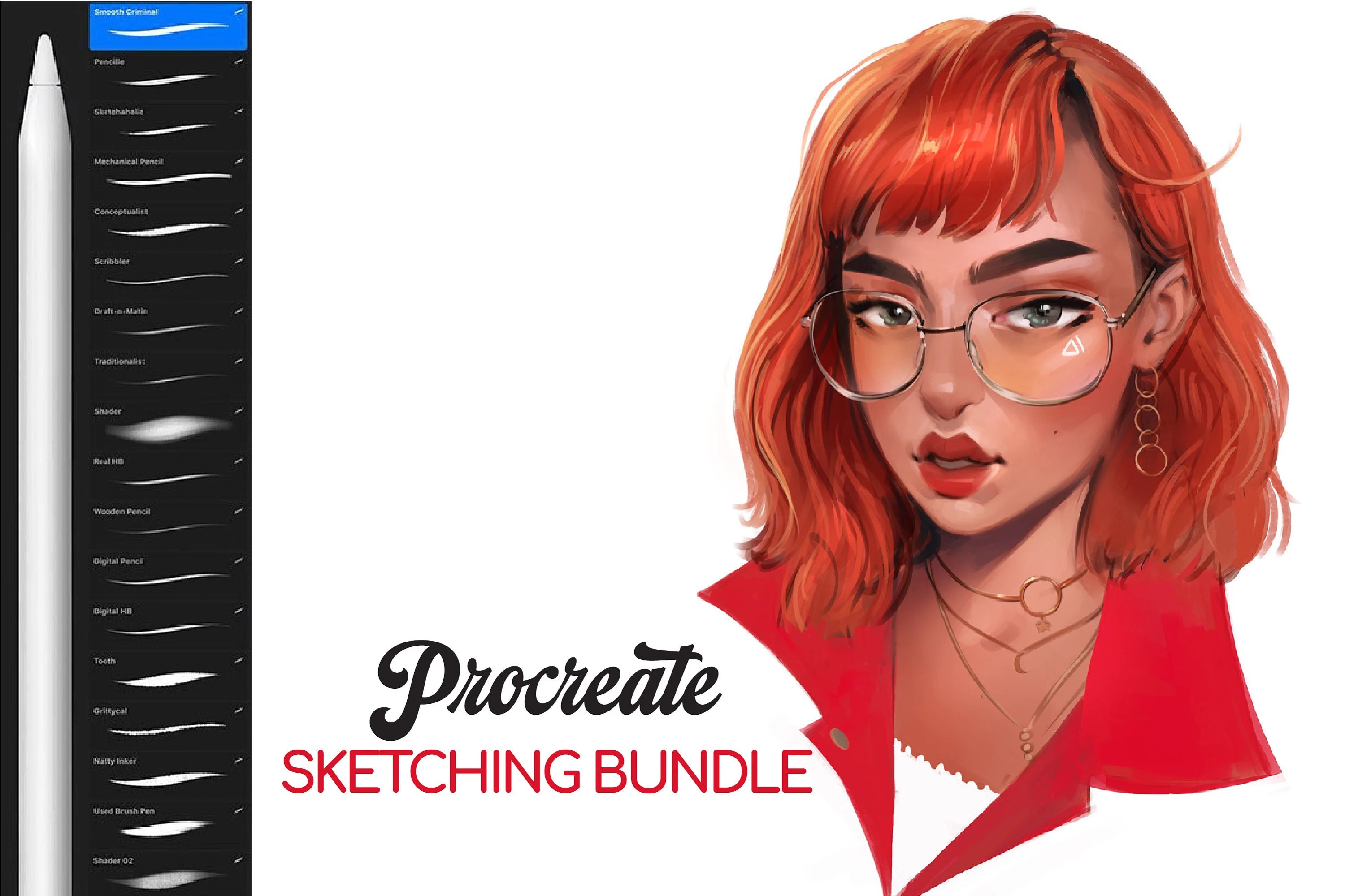 30 Procreate Sketching Bundle Brushes, Procreate Sketching Brushes ...