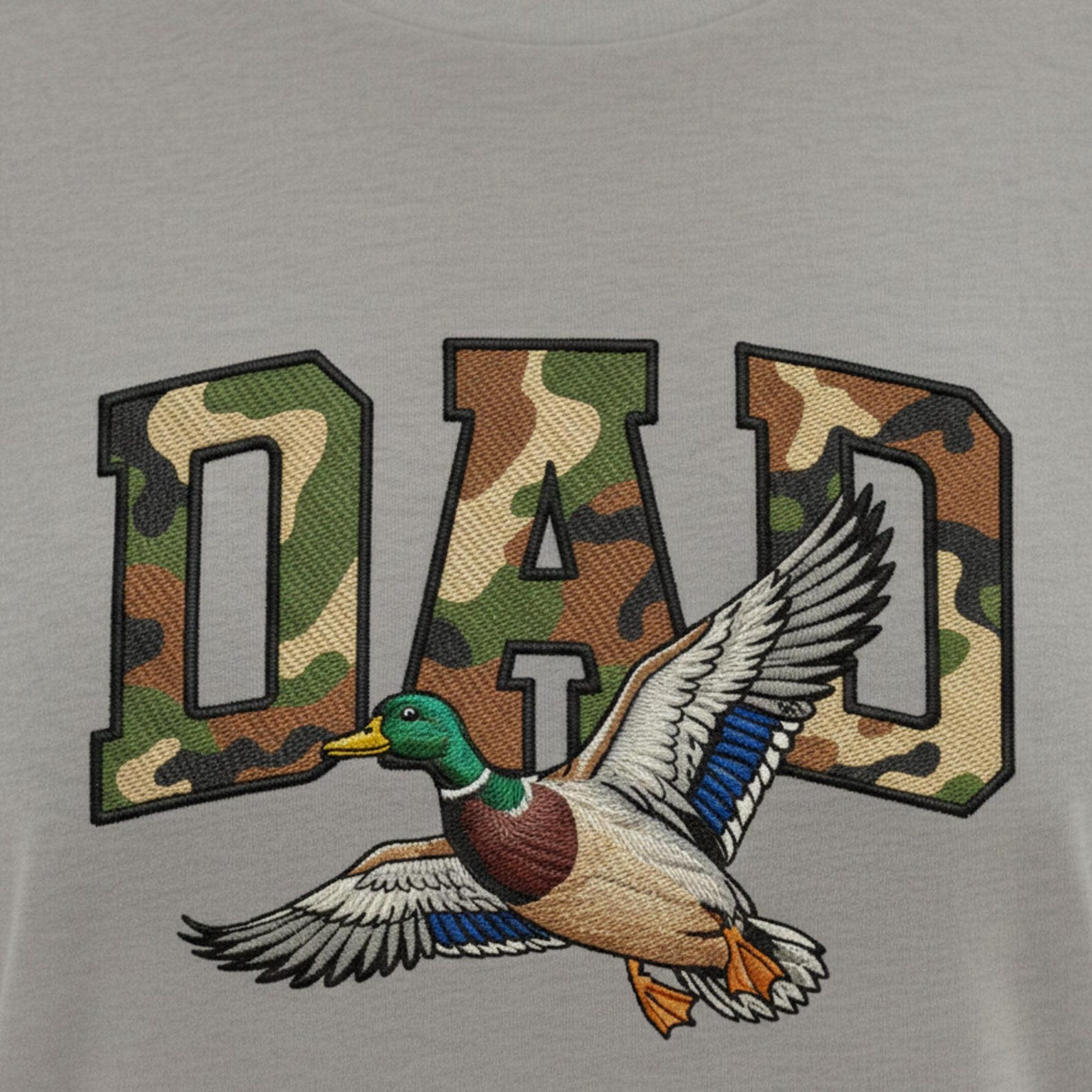 Duck Dad Embroidery Design | Camo Duck Hunter Mallard Father's Day ...