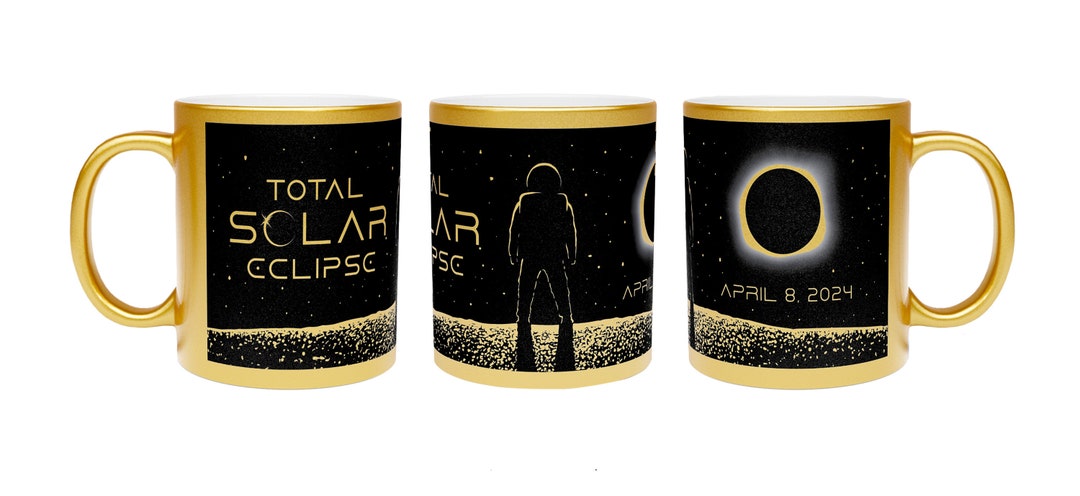 2024 Solar Eclipse Metallic Mug: Celestial Coffee Cup - Etsy